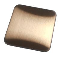 China 304 Copper Color Stainless Steel Sheet 1219x2438mm Hairline Brushed Finish Anti-Finger Nano Coating for sale
