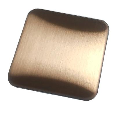 China 304 Copper Color Stainless Steel Sheet 1219x2438mm Hairline Brushed Finish Anti-Finger Nano Coating for sale