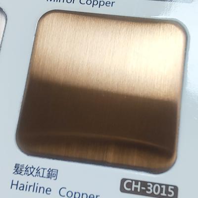 China Champagne Colored Stainless Steel Sheet PVD Plating Titanium for sale