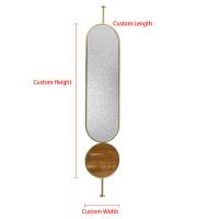 China Gold PVD Stainless Steel Screen Partition Round Shape Hairline Finish Art Glass Living Room Decoration 304 Grade for sale