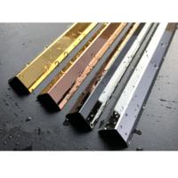 China PVD Colored 304 Stainless Steel L Shape Tile Edge Trim 10mm for Hotel Interior Decoration for sale