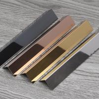 China 304 Stainless Steel PVD Colored Trim Strip 10mm 20mm Mirror Polished for Hotel Decoration for sale