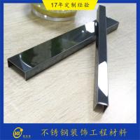 China PVD Colored Stainless Steel Tile Trim Strip 10x2438mm Mirror Finish ASTM for sale