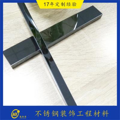China PVD Colored Stainless Steel U-Shape Tile Trim Strip 10x2438mm for Wall Ceiling Decoration for sale