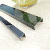 China AISI 201 304 Black Mirror Polished Stainless Steel Tile Trim Line 10mm 20mm for sale