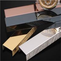 China PVD Colored Stainless Steel U-Shape Trim Strip 304 10x2438mm for Wall Ceiling Decoration for sale