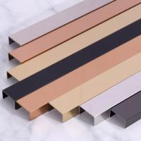 China 304 Bronze Mirror Stainless Steel Tile Edge Trim Line 10mm 20mm for Ceramic Gap for sale