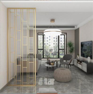 China PVD Colored Stainless Steel Screen Partition 304 Grade Custom Size Hotel Restaurant Room Divider for sale