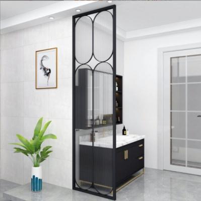 China Custom Stainless Steel Room Partition Divider PVD Colored Gold Black Metal Screen 304 Grade for sale