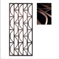 China Custom Stainless Steel Screen Partition 304 Grade PVD Coated Room Divider for Hotel Living Room for sale