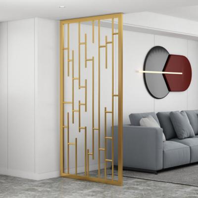 China Stainless Steel Screen Partition 304 Decorative Room Divider Custom Size PVD Colored for sale