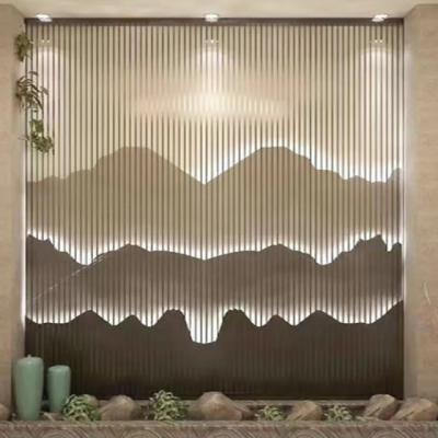 China 304 316L Rose Gold Black Bronze Brushed Stainless Steel Screen Partition Room Divider Custom Size for sale