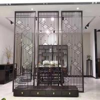 China 304 Stainless Steel Laser Cut Room Divider 500x2800mm PVD Rose Gold Black for sale