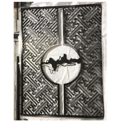 China Custom Hollow Hairline Black Stainless Steel Screen Partition 304 Grade for Interior Decoration for sale