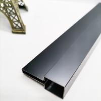 China 430 Stainless Steel Trim Strips 0.5mm Thickness Hairline Finish Gold Color U Shape for sale