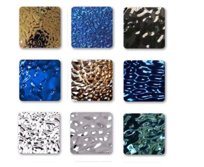 China Custom 304 Stainless Steel Honeycomb Panel 1.0mm Mirror Water Ripple for Hotel Decoration for sale