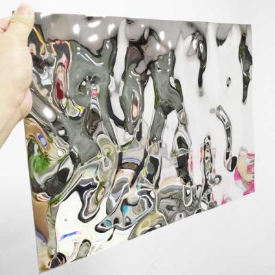 China 304 1.5MM Thickness Mirror Wave Water Ripple Pvd Color Honeycomb Panel for sale