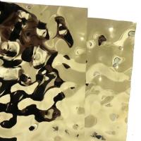 China Grade 304 Gold Mirror Water Ripple Stainless Steel Honeycomb Panel 1219mm for Ceiling for sale