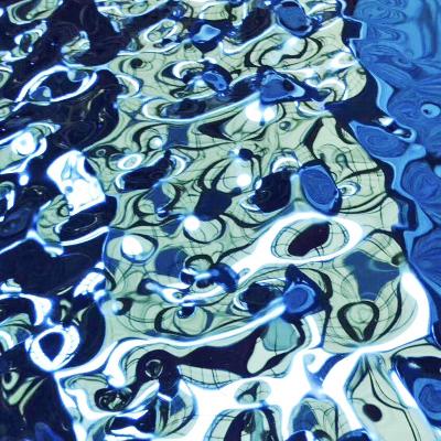 China 316L Mirror 8K Sapphire Blue Colored Stainless Steel Sheet 1500x3000mm for Honeycomb Sandwich Panel Decoration for sale