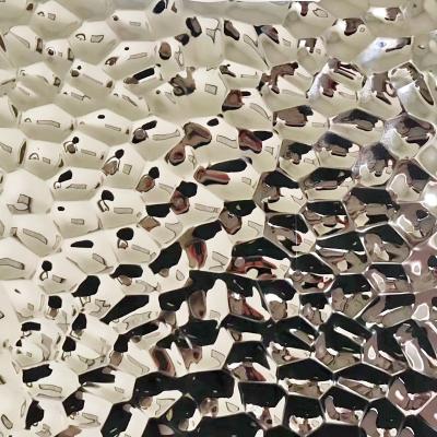 China PVD Colored Water Ripple Embossed Stainless Steel Sheet 304 1219x2438mm for Wall Decoration for sale