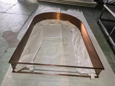 China Rose Gold Brushed Hairline PVD Colored Stainless Steel Sheet 304 1219x2438mm for Decoration for sale