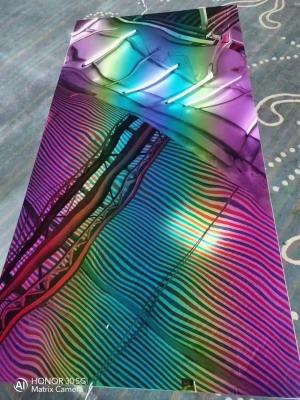 China PVD Colored Stainless Steel Sheet 3.0mm 1219x2438mm Rainbow Mirror Decorative for sale