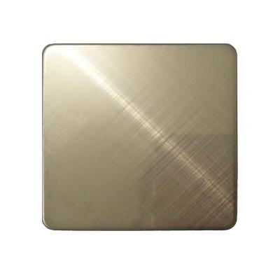 China PVD Colored Stainless Steel Sheet 304 Grade Champagne Gold 1219x2438mm for Interior Decoration for sale