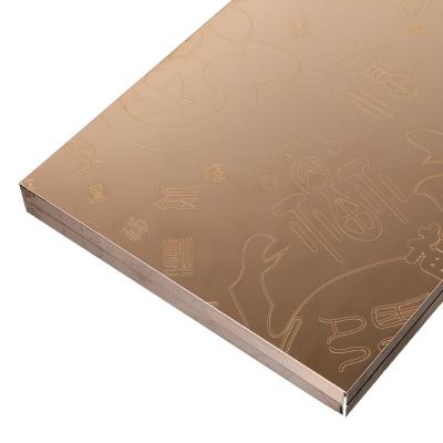China Antique Gold Black Brushed Hairline Etched Stainless Steel Sheet 304 for Elevator Decoration for sale