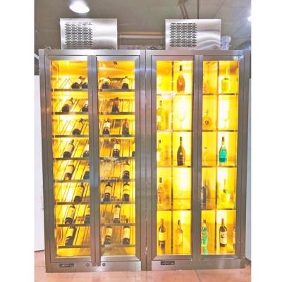 China OED Custom Stainless Steel Wine Cabinet 220V 50Hz Temperature Controlled for Hotel Bar for sale