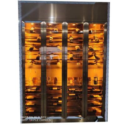 China Custom Stainless Steel Wine Cabinet 220V 50Hz for Villa Clubhouse Hotel for sale