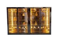 China Antique Stainless Steel Wine Cabinet 220V 50Hz Compressor Refrigeration with Glass Rack for sale