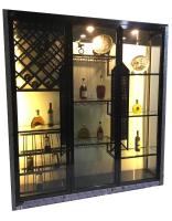 China Modern Stainless Steel Wine Cabinet with LED Display 220V 50Hz Compressor Refrigeration for sale