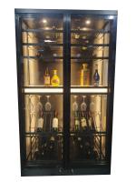 China Custom Black Stainless Steel Wine Cabinet Constant Temperature 12-18°C 220V for sale