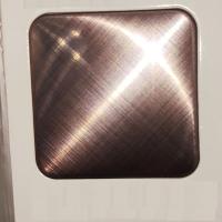 China Dark Brown Mirror Hairline Color Stainless Steel Sheet 304 1219x2438mm for Luxury Shop Decoration for sale