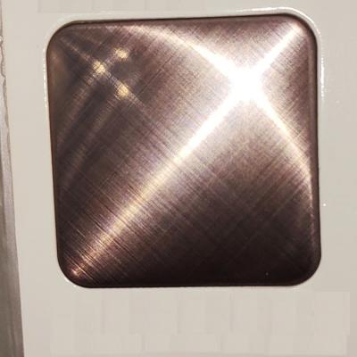 China Dark Brown Mirror Hairline Color Stainless Steel Sheet 304 1219x2438mm for Luxury Shop Decoration for sale