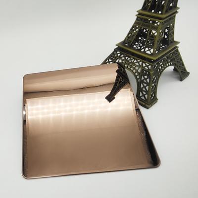 China 304 Bronze Mirror PVD Colored Stainless Steel Sheet 1219x2438mm for Decoration for sale