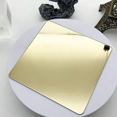 China 4x8 304 Stainless Steel Sheet 1mm Thick Champagne Gold PVD Colored for sale