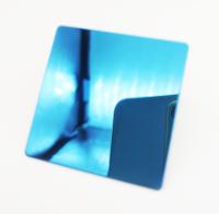 China Sapphire Blue Super Mirror Finish Stainless Steel Sheet AISI 201 202 0.3-3.0mm for sale