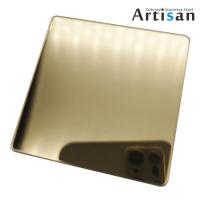 China PVD Colored Stainless Steel Sheet 201J1 Champagne Gold Mirror Surface 1219x2438mm for sale