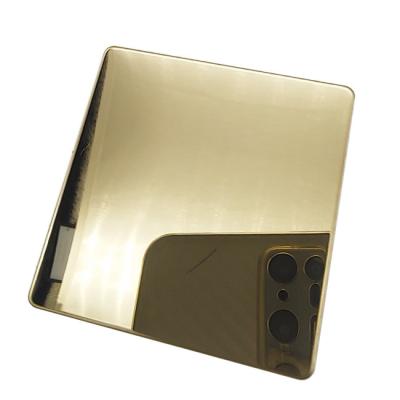 China Champagne Gold PVD Mirror 8K Stainless Steel Sheet 0.3-3.0mm Decorative Plate for sale