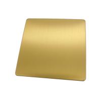 China PVD Gold Hairline Finished 304 Stainless Steel Sheet 0.3-3.0mm Decorative Plate for sale