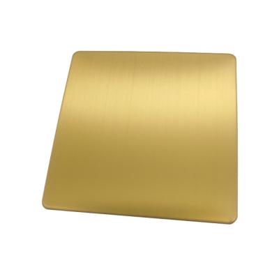 China PVD Gold Hairline Finished 304 Stainless Steel Sheet 0.3-3.0mm Decorative Plate for sale