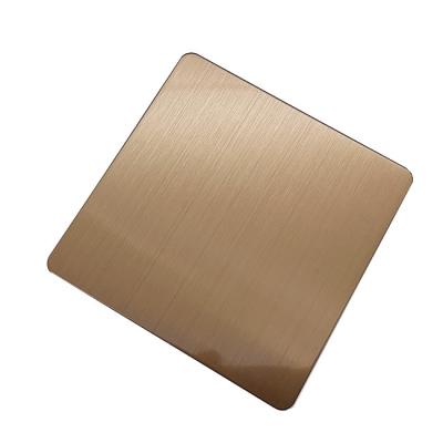 China Hairline Mirror Polished Coffee Color 1mm Thickness 304 Stainless Steel Sheet for Decoration for sale