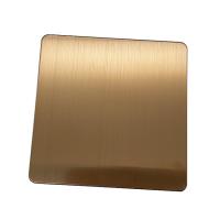 China PVD Hairline Bronze Copper 304 Stainless Steel Sheet 1219x2438mm PVT Film Wooden Pallet for sale