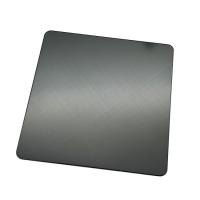 China 304 PVD Coated Black Stainless Steel Sheet 45 Cross Hairline Finish 1219x2438mm for Cabinet for sale