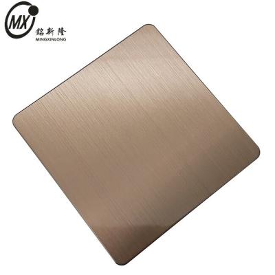 China Brushed Hairline Ancient Coffee 201 304 316 430 Stainless Steel Sheet 0.3-120mm for Building Decoration for sale