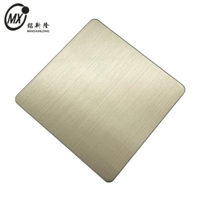 China PVD Coated Stainless Steel Plate 0.3-120mm Hairline Brushed Finish 200 300 400 Series for sale