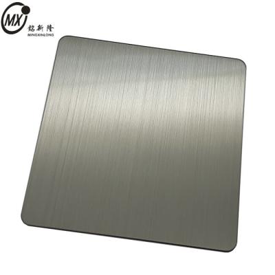 China Gun Color Brushed Surface Stainless Steel Sheet For Decoration for sale