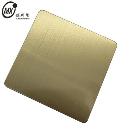 China Brushed Hairline Color Stainless Steel Sheet 0.3-120mm for Building Decoration for sale