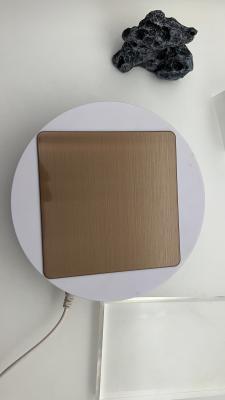 China Hairline Copper Bronze PVD Colored Stainless Steel Sheet 304 8ft 10ft for sale